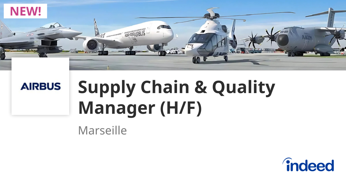 Supply Chain & Quality Manager (H/F) - Marseille (13) - Indeed.com