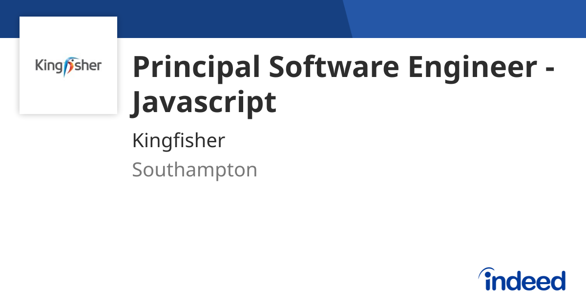 Principal Software Engineer - Javascript - Southampton - Indeed.com