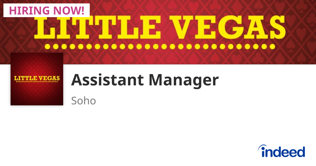 Assistant Manager - Soho - Indeed.com