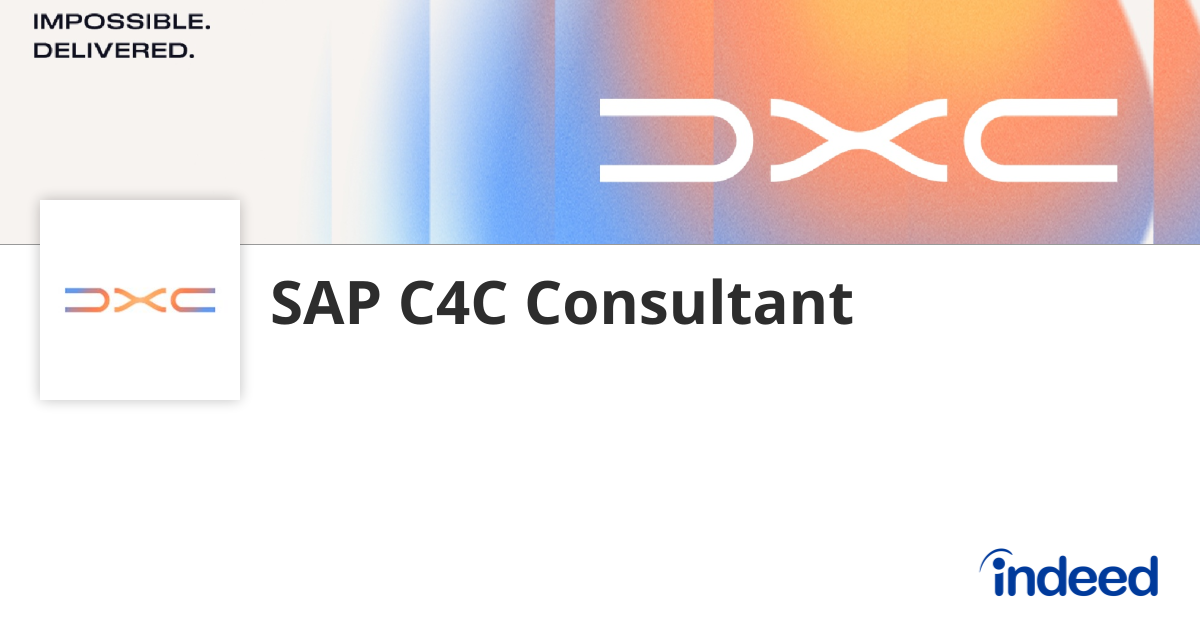 SAP C4C Consultant - Hyderabad, Telangana - Indeed.com