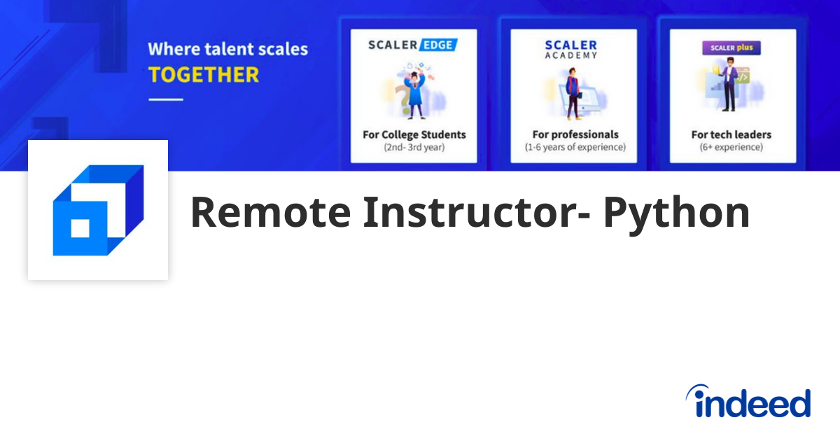 Remote Instructor- Python - Bengaluru, Karnataka - Indeed.com