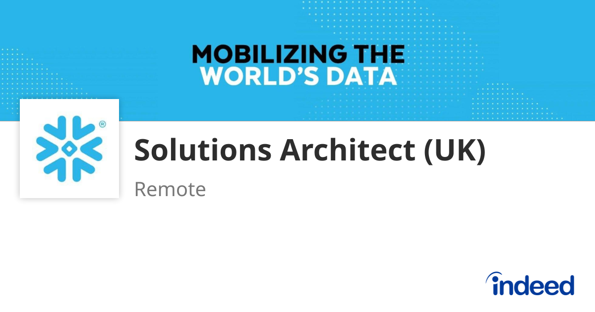 Solutions Architect (UK) - Remote - Indeed.com
