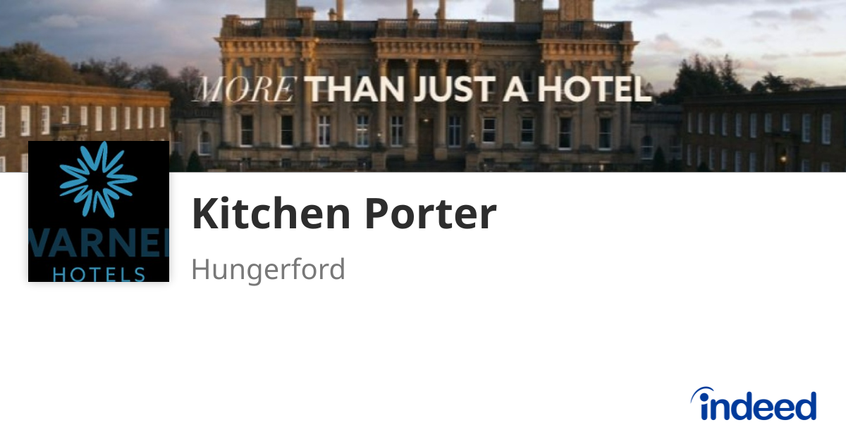 Kitchen Porter - Hungerford - Indeed.com