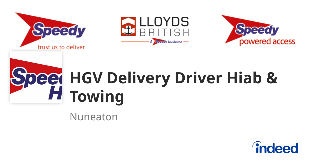 HGV Delivery Driver Hiab & Towing - Nuneaton CV10 0RT - Indeed.com