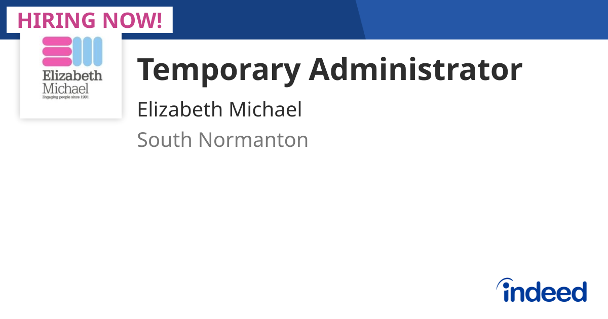Temporary Administrator - South Normanton DE55 - Indeed.com