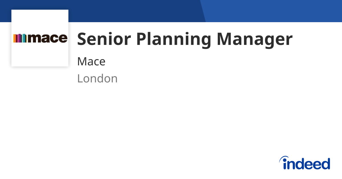 Senior Planning Manager - London - Indeed.com