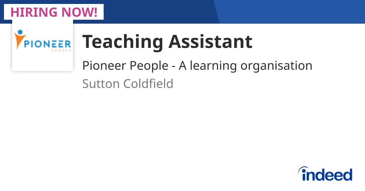Teaching Assistant - Sutton Coldfield - Indeed.com