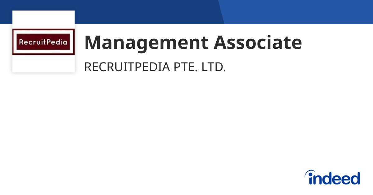 Management Associate - Singapore - Indeed.com