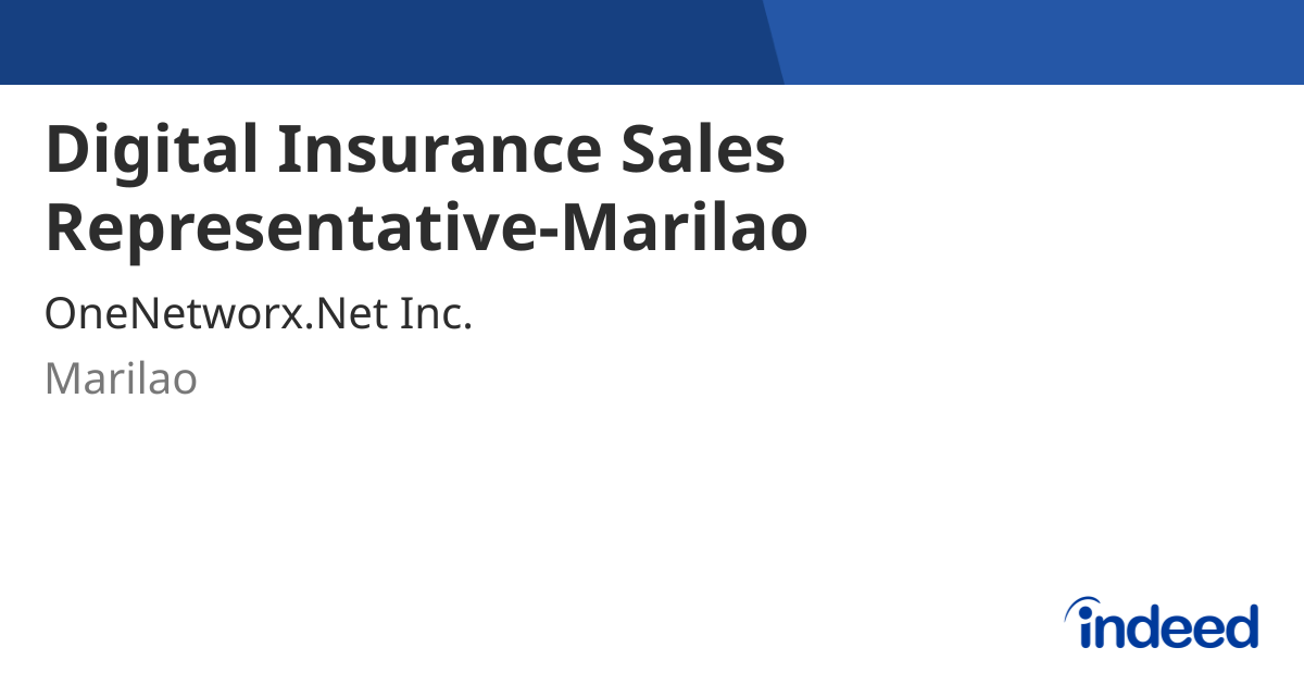 Digital Insurance Sales Representative-Marilao - Marilao - Indeed.com