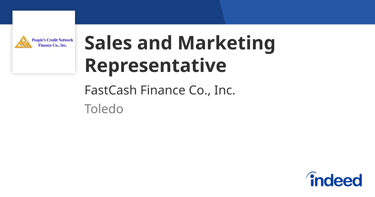 Sales and Marketing Representative - Toledo - Indeed.com