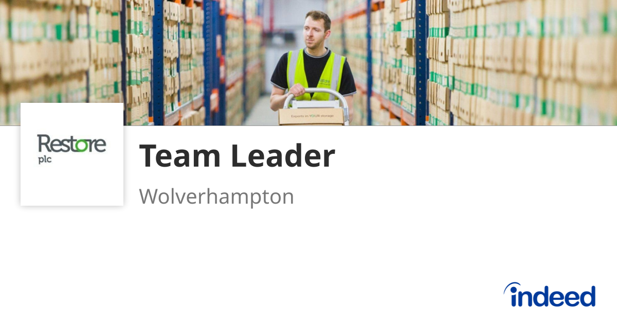 Team Leader - Wolverhampton WV13 3XB - Indeed.com