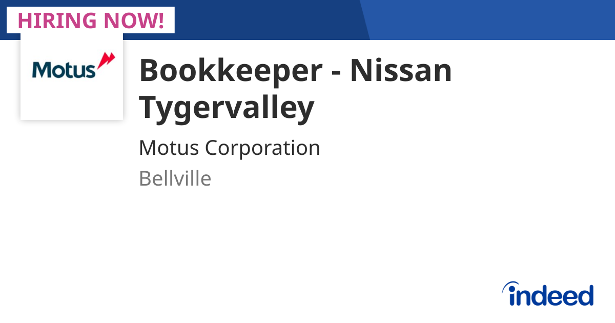 Bookkeeper - Nissan Tygervalley - Bellville, Western Cape - Indeed.com