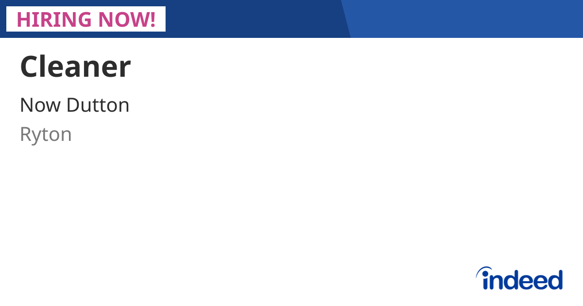Cleaner - Ryton YO17 9HY - Indeed.com