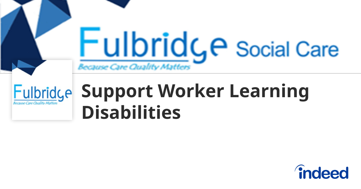 Support Worker Learning Disabilities - Derbyshire - Indeed.com