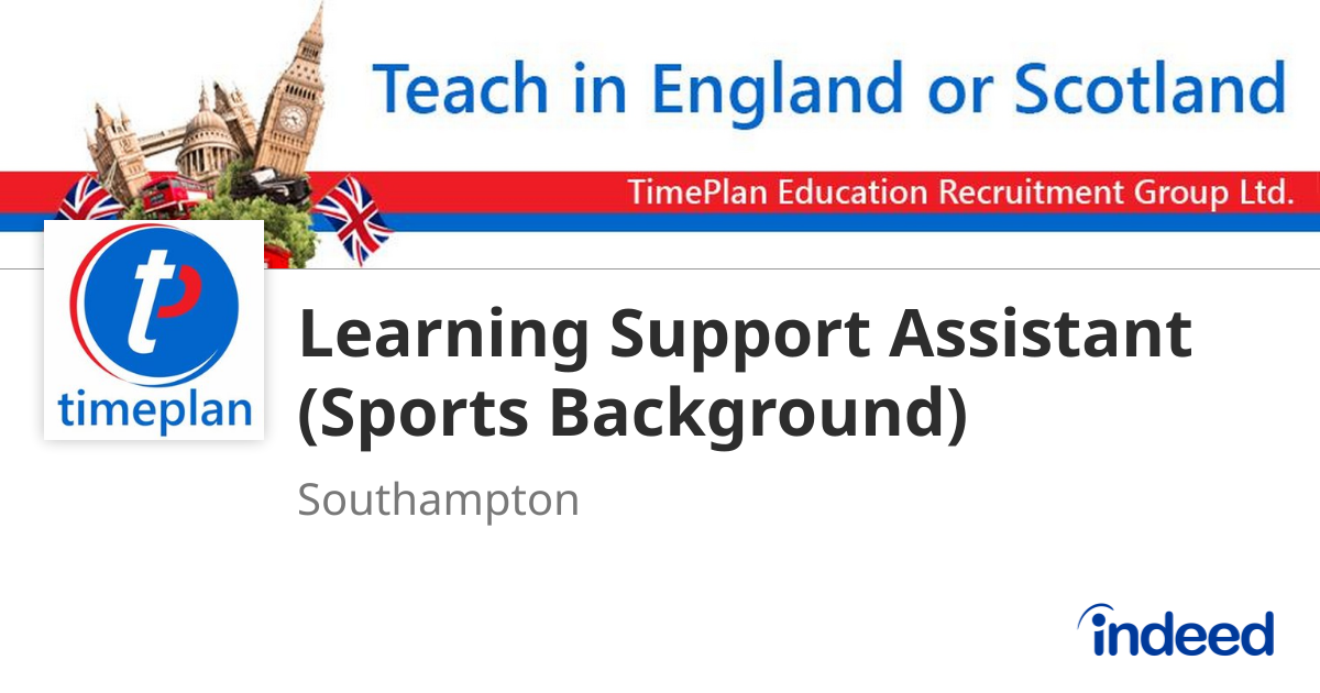 Learning Support Assistant (Sports Background) - Southampton - Indeed.com