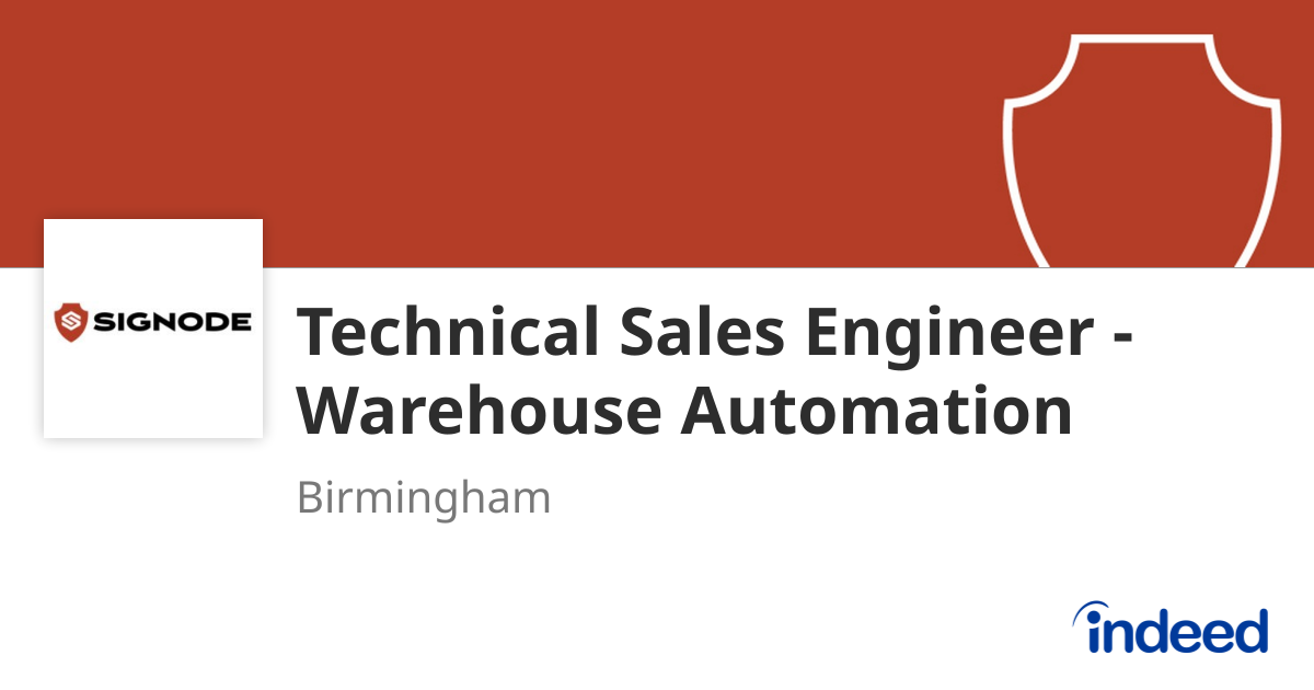 Technical Sales Engineer - Warehouse Automation - Birmingham - Indeed.com