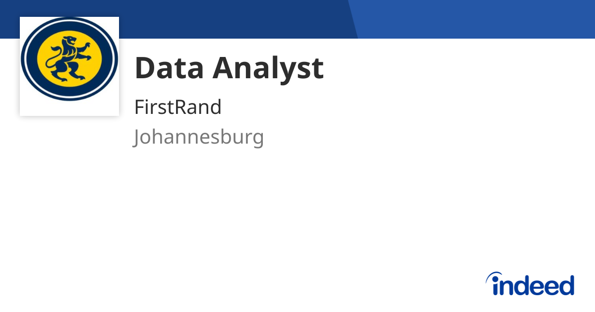 Data Analyst - Johannesburg, Gauteng - Indeed.com