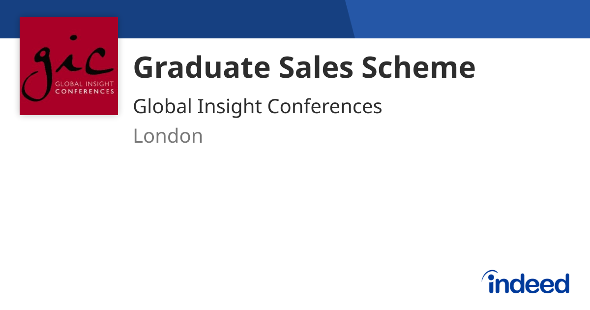 Graduate Sales Scheme - London SE1 0NZ - Indeed.com