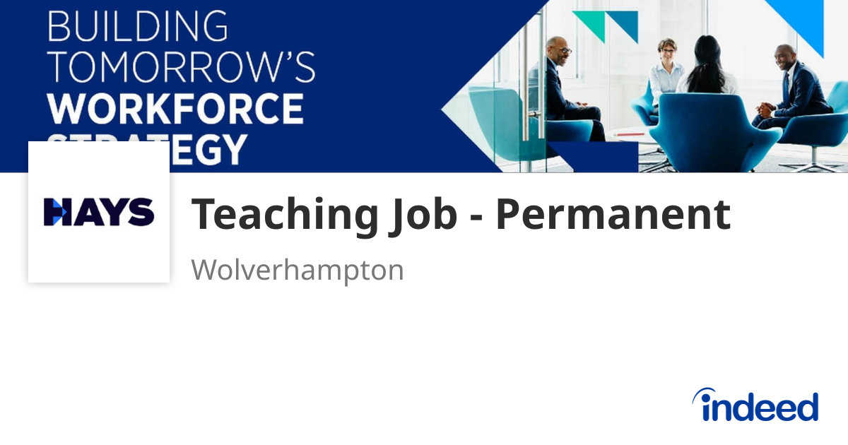 Teaching Job - Permanent - Wolverhampton WV6 8XG - Indeed.com