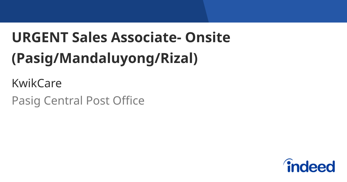 Healthcare Plan Advisor- Onsite (The Medical City) - Pasig Central Post ...