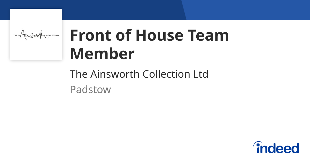 Front of House Team Member - Padstow PL28 8AF - Indeed.com