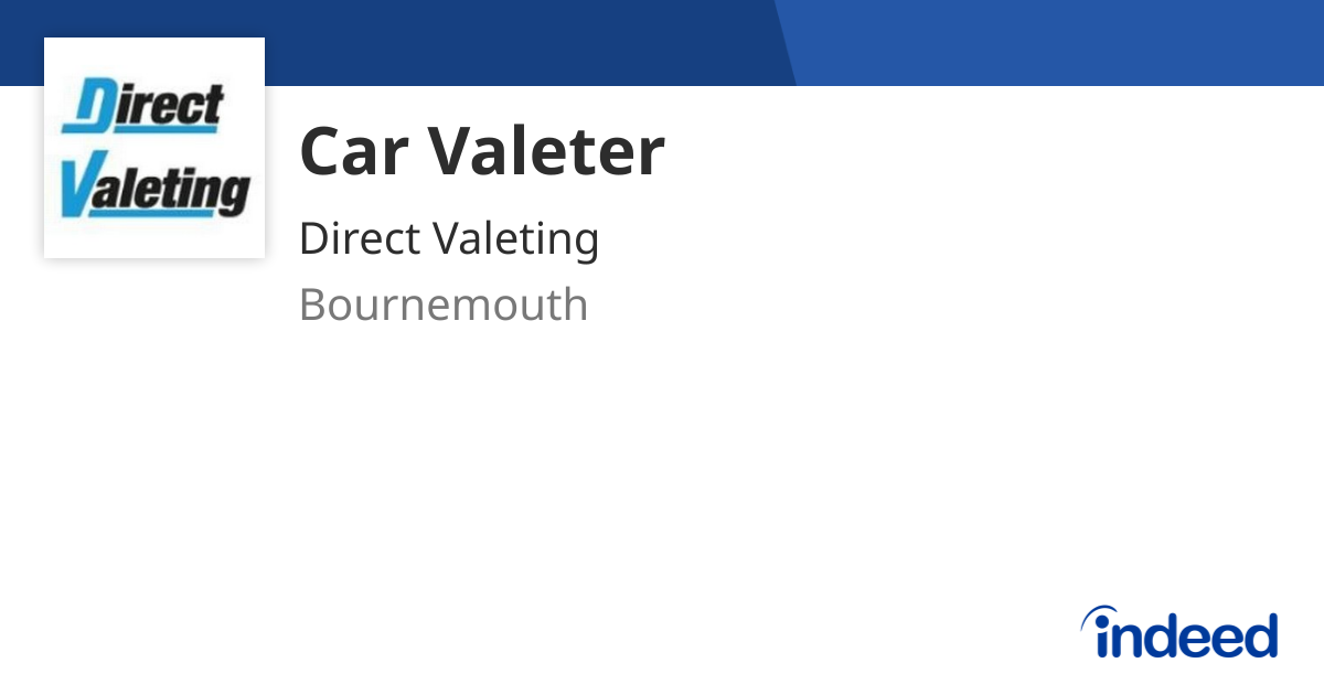 Car Valeter - Bournemouth - Indeed.com