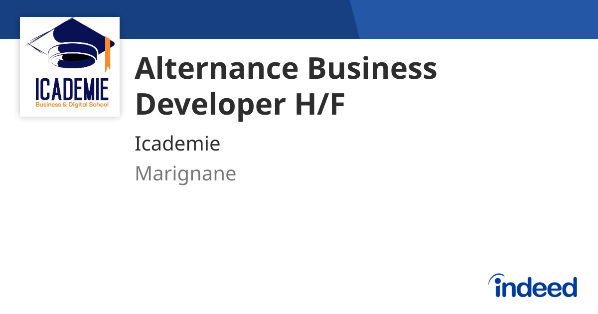 Alternance Business Developer H/F - 13700 Marignane - Indeed.com
