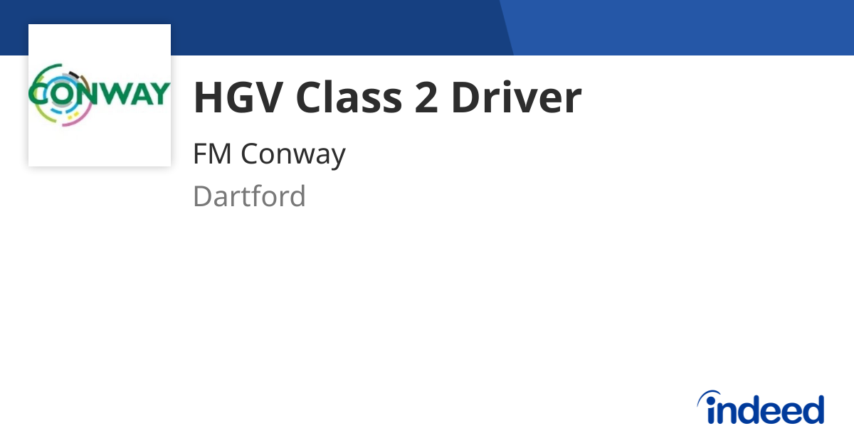 HGV Class 2 Driver - Dartford DA1 3QY - Indeed.com