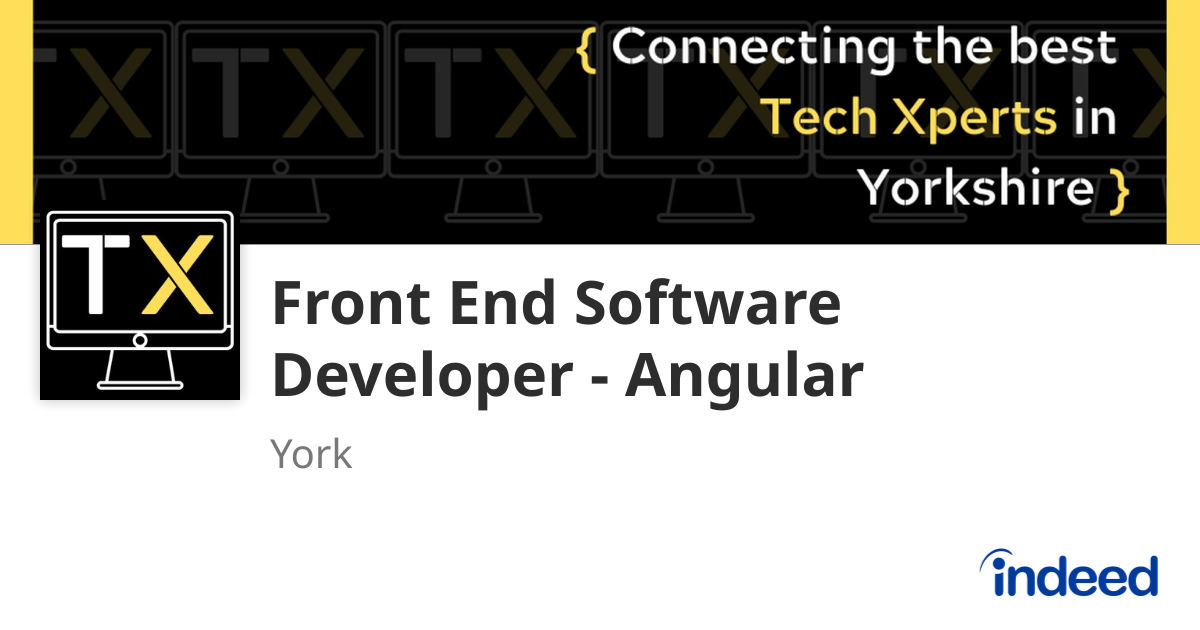 Front End Software Developer - Angular - York YO1 9QR - Indeed.com