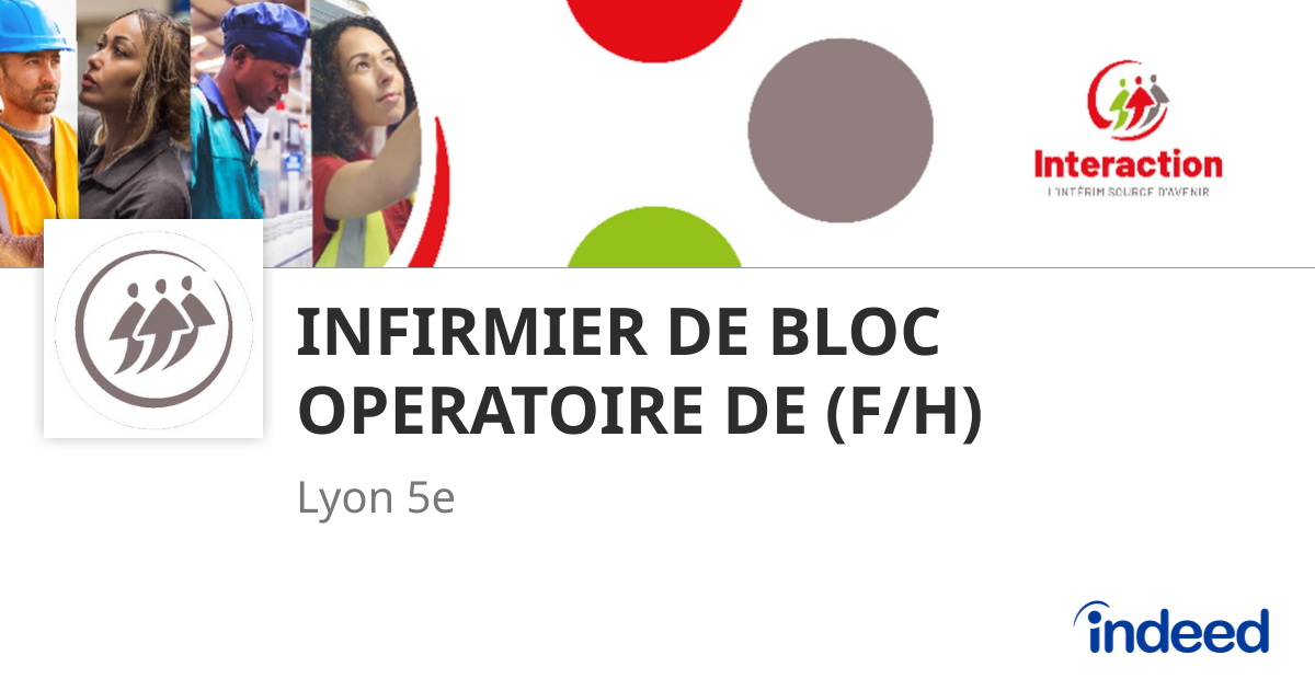 INFIRMIER DE BLOC OPERATOIRE DE (F/H) - 69005 Lyon 5e - Indeed.com