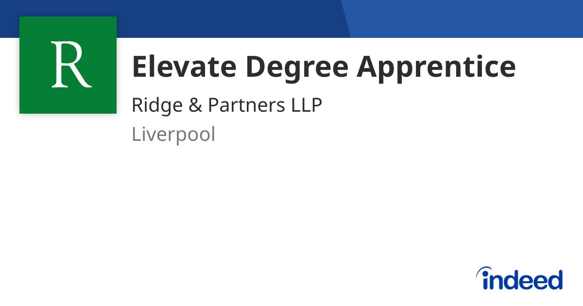 Elevate Degree Apprentice - Liverpool L3 9AG - Indeed.com