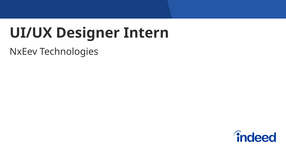 UI/UX Designer Intern - Mira Road, Mumbai, Maharashtra - Indeed.com