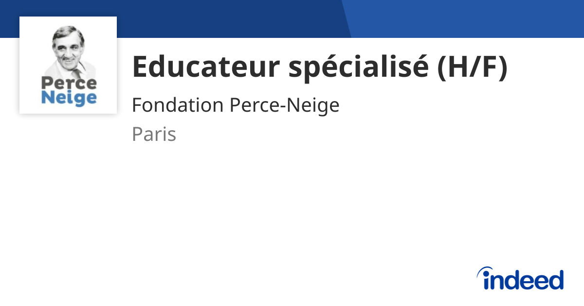 Educateur spécialisé (H/F) - 75012 Paris - Indeed.com