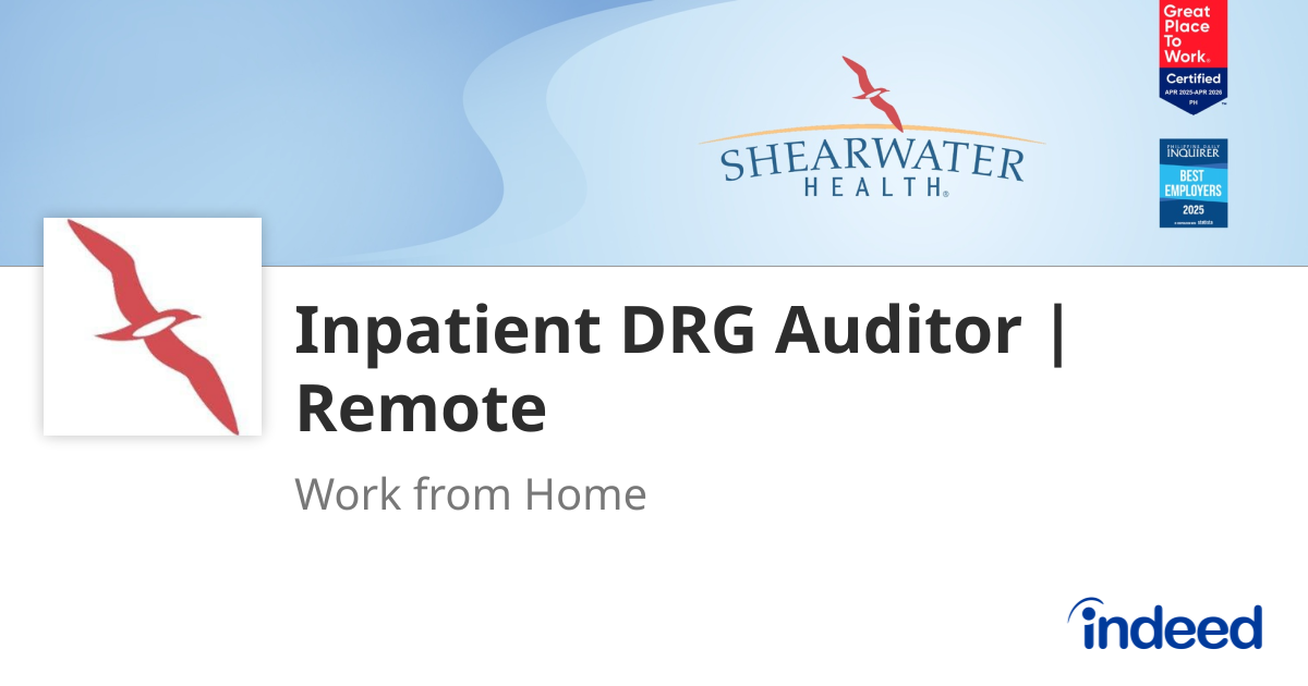 Inpatient DRG Auditor | Remote - Work from Home - Indeed.com