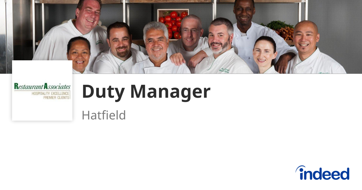 Duty Manager - Hatfield AL9 5NE - Indeed.com