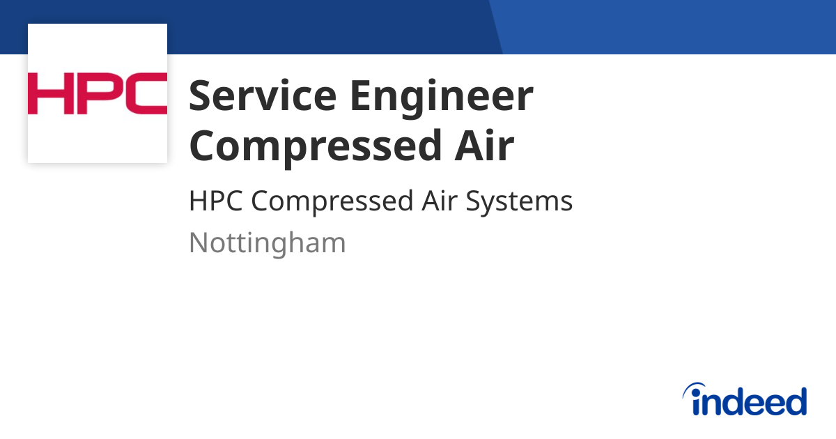 Service Engineer Compressed Air - Nottingham - Indeed.com