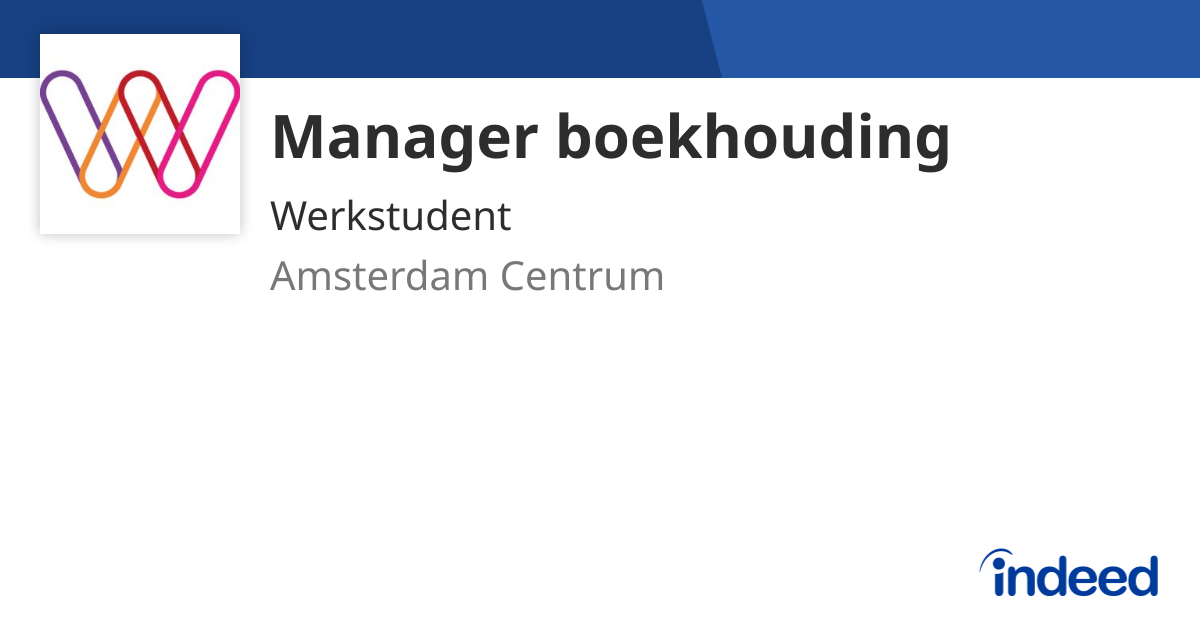 Manager boekhouding - 1011 Amsterdam Centrum - Indeed.com