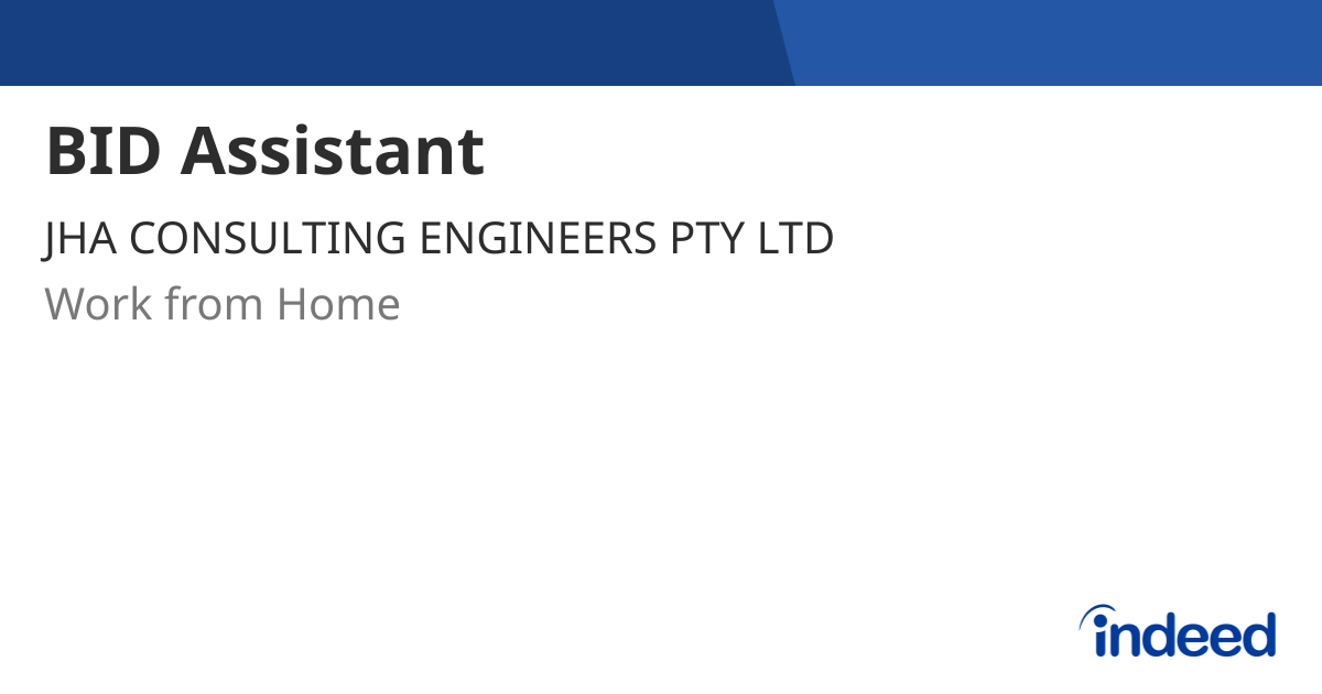 BID Assistant - Work from Home - Indeed.com