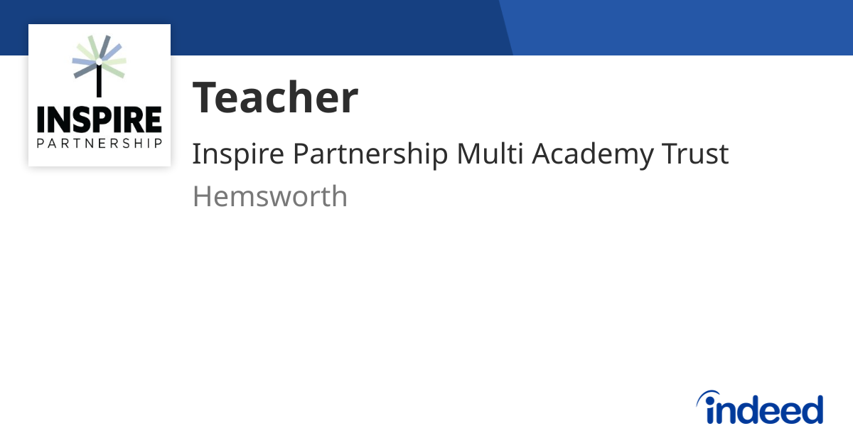 Teacher - Hemsworth WF9 5BQ - Indeed.com