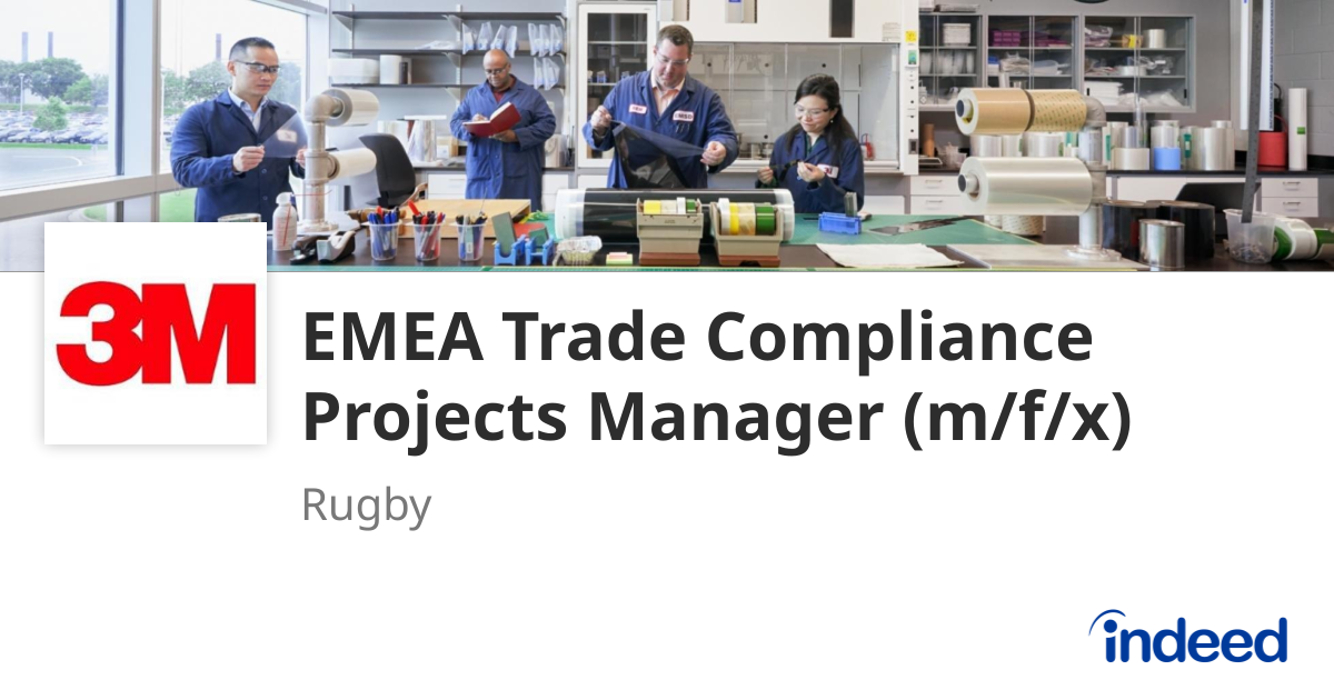 EMEA Trade Compliance Projects Manager (m/f/x) - Rugby - Indeed.com