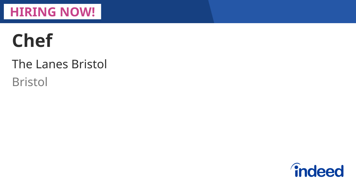 Chef - Bristol BS1 2LA - Indeed.com