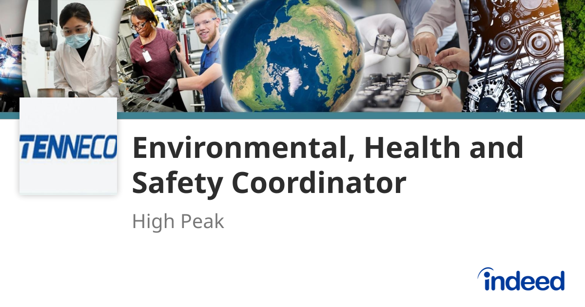 Environmental, Health and Safety Coordinator - High Peak SK23 0JP ...