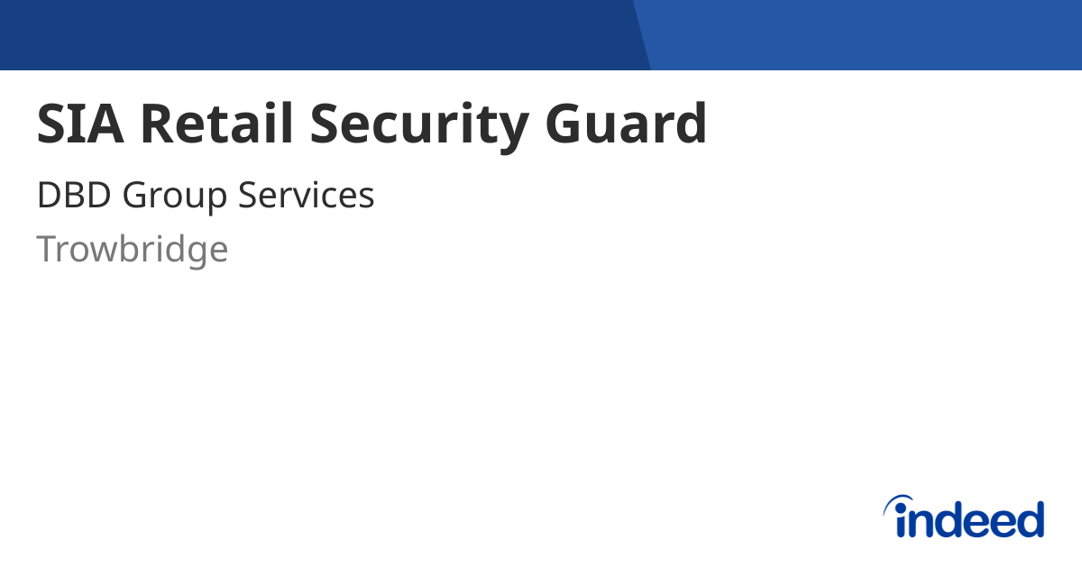 Indeed Security Guard Jobs