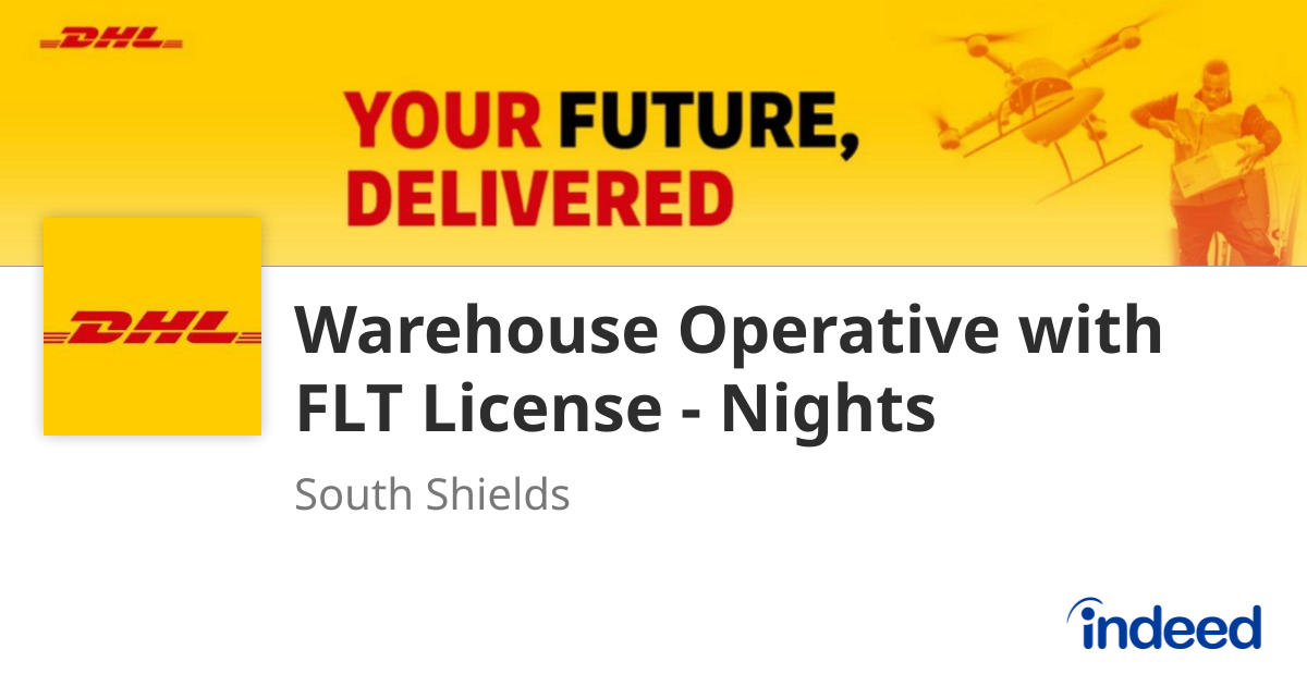 Warehouse Operative with FLT License - Nights - South Shields - Indeed.com