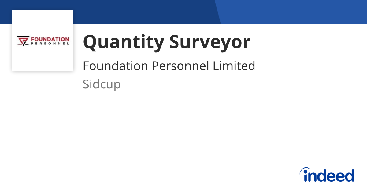 Quantity Surveyor - Sidcup DA14 5AZ - Indeed.com