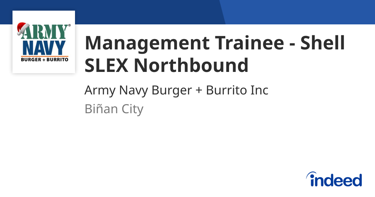 Management Trainee - Shell SLEX Northbound - Biñan City 4024 04A ...