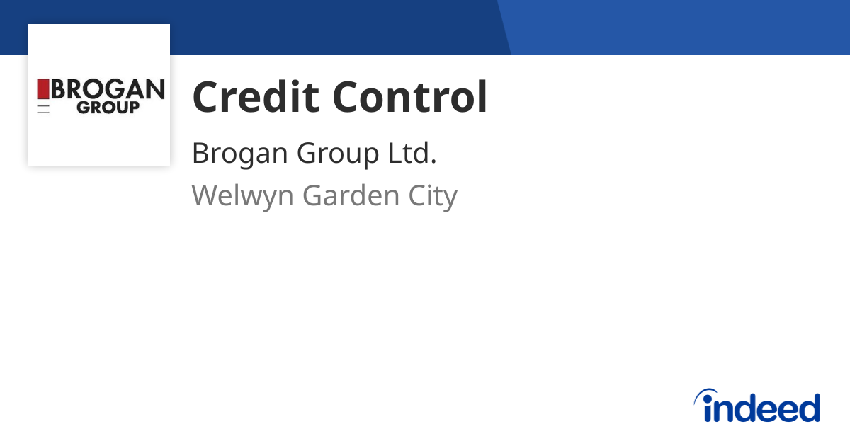 Credit Control - Welwyn Garden City AL7 1TW - Indeed.com