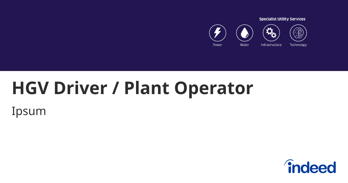 HGV Driver / Plant Operator - England - Indeed.com