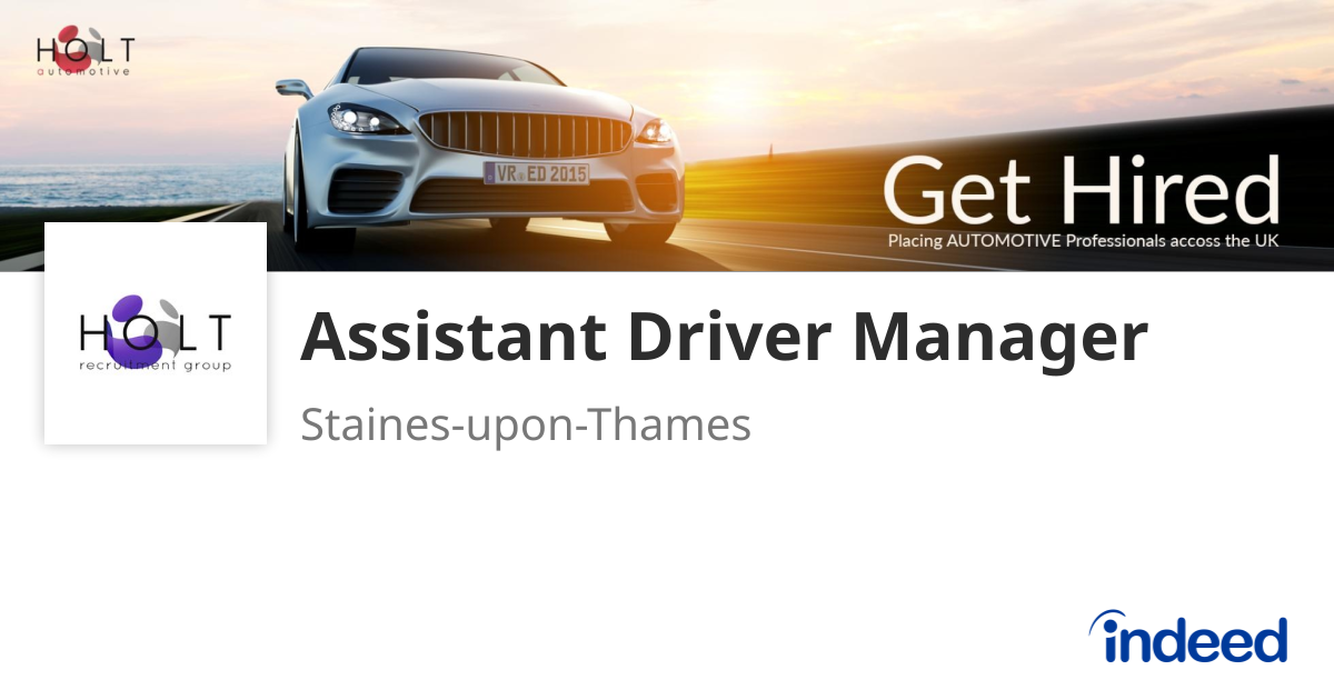 Assistant Driver Manager - Staines-upon-Thames - Indeed.com