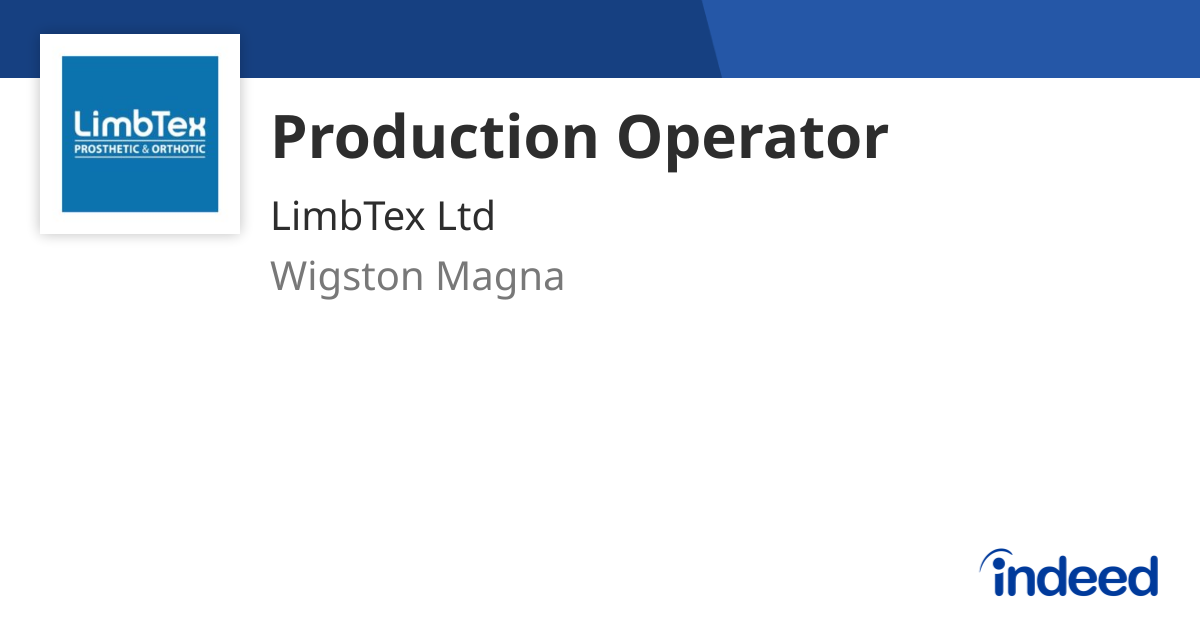 Production Operator - Wigston Magna LE18 4AE - Indeed.com